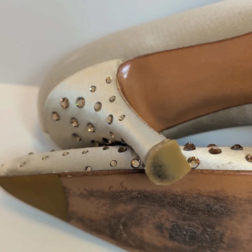 St. John | Shoes | St John Satin Embellished Studded Formal Evening ...